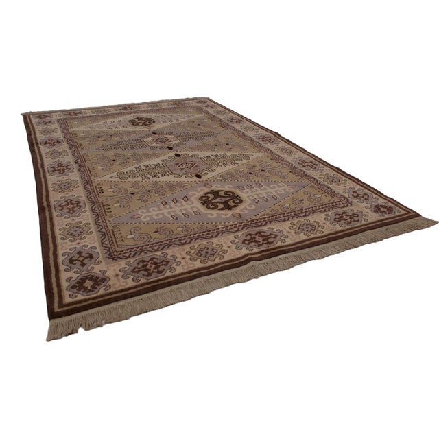 Vintage Siberian Caucasian Design Rug - 5'9" X 8'10" | Chairish