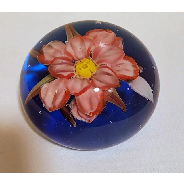 Mid 20th Century Glass Art Paperweight | Chairish