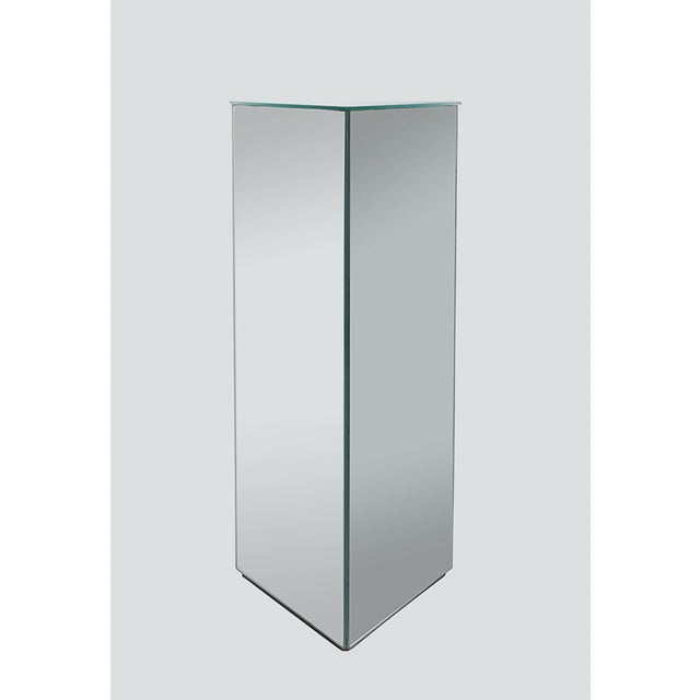 Mirrored Triangular Pedestal | Chairish