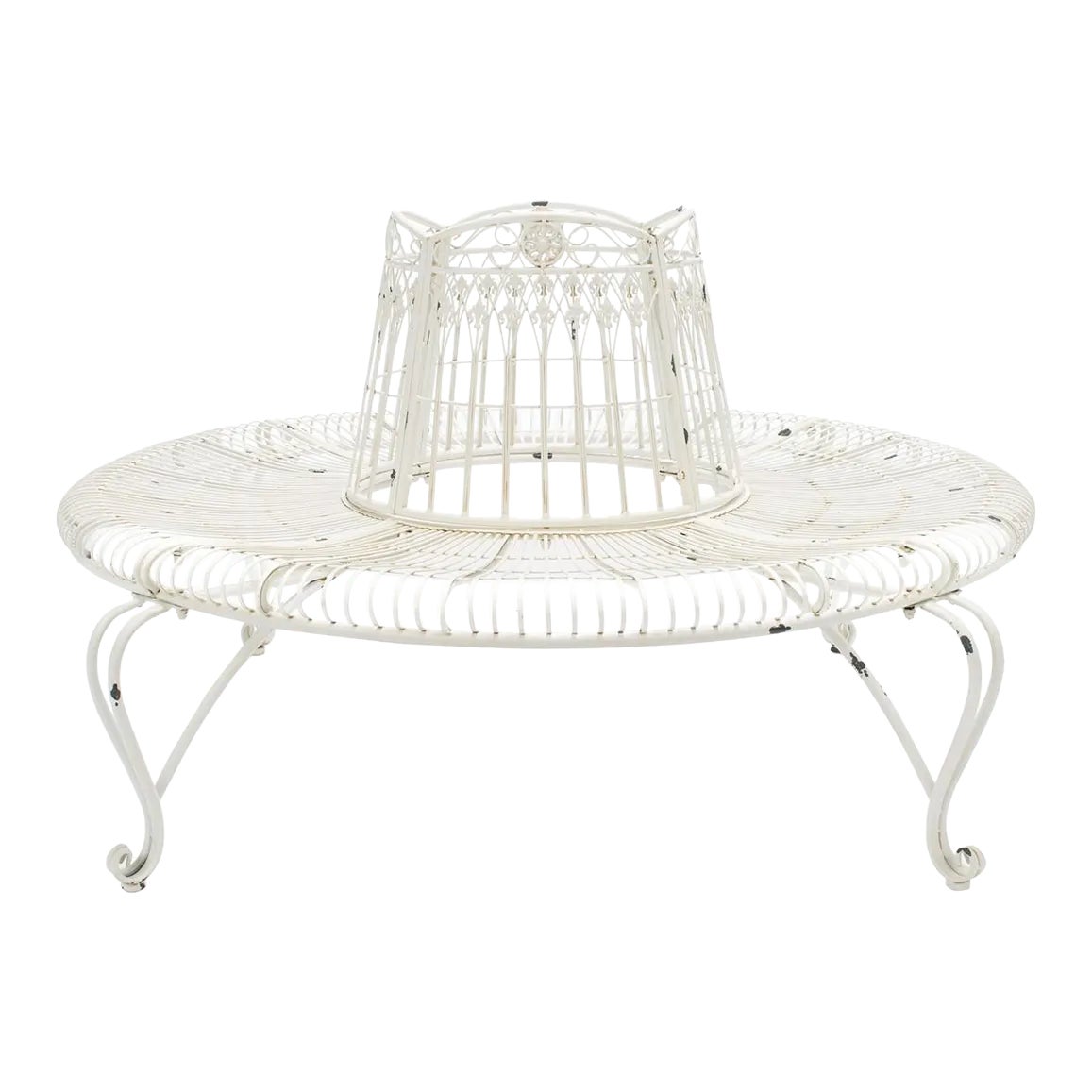 Ally Darling Tree Bench - Antique White | Chairish