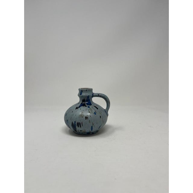 Vintage Mid 20th Century Ceramic Splatterware Candlestick Jug | Chairish