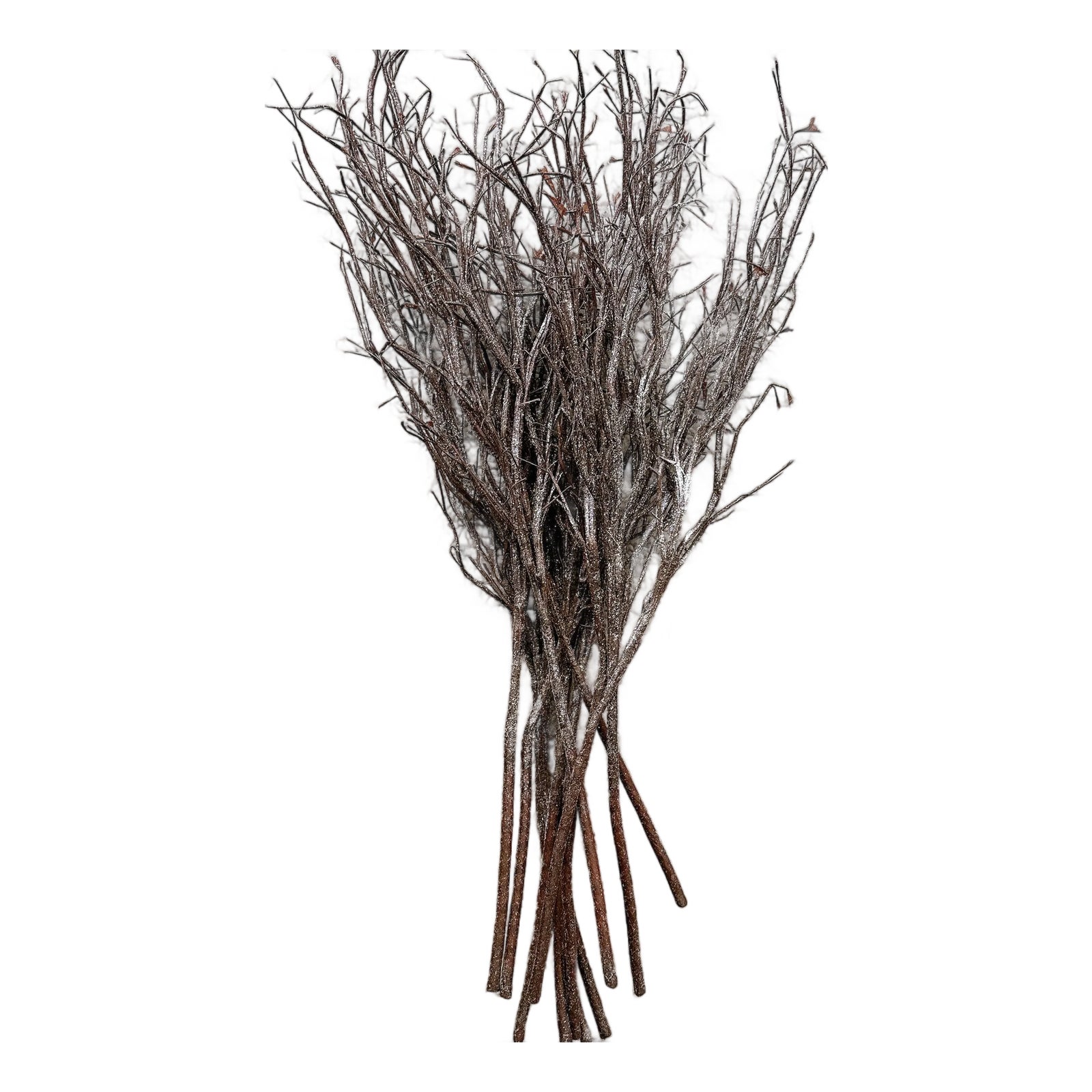 Vintage Large Rustic Glittered Brown Branches Natural Dried Twig Bundle ...
