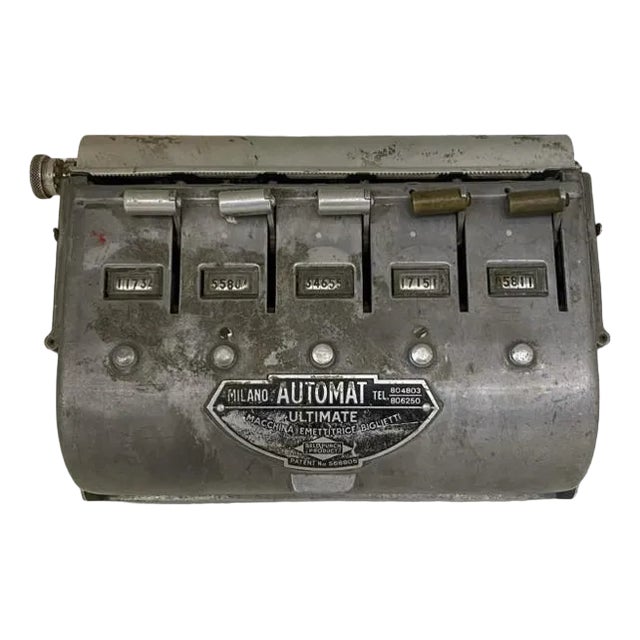 Bell Punch Ticket Issuing Machine, Milan, Italy, 1960s | Chairish