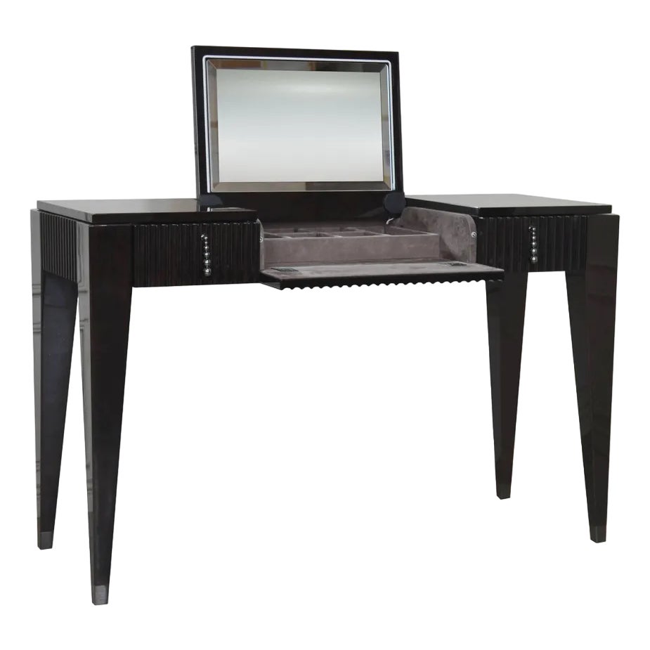 Italian Vanity Table in Cheery Veneer from Kabinet | Chairish