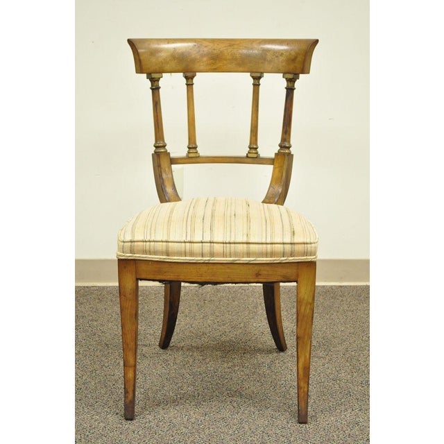 Antique Regency Empire Style Solid Wood Klismos Saber Leg Side Desk