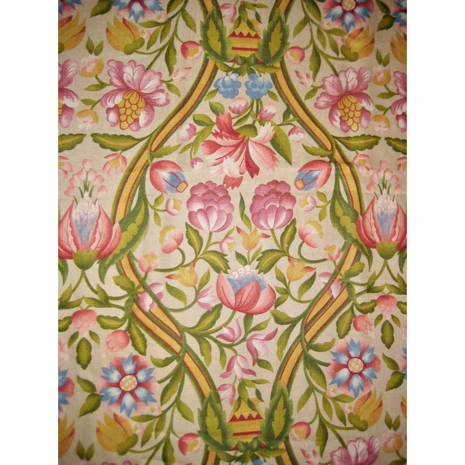 Italian Floral Baroque Rubelli Fabric Textile- 10 Yards | Chairish