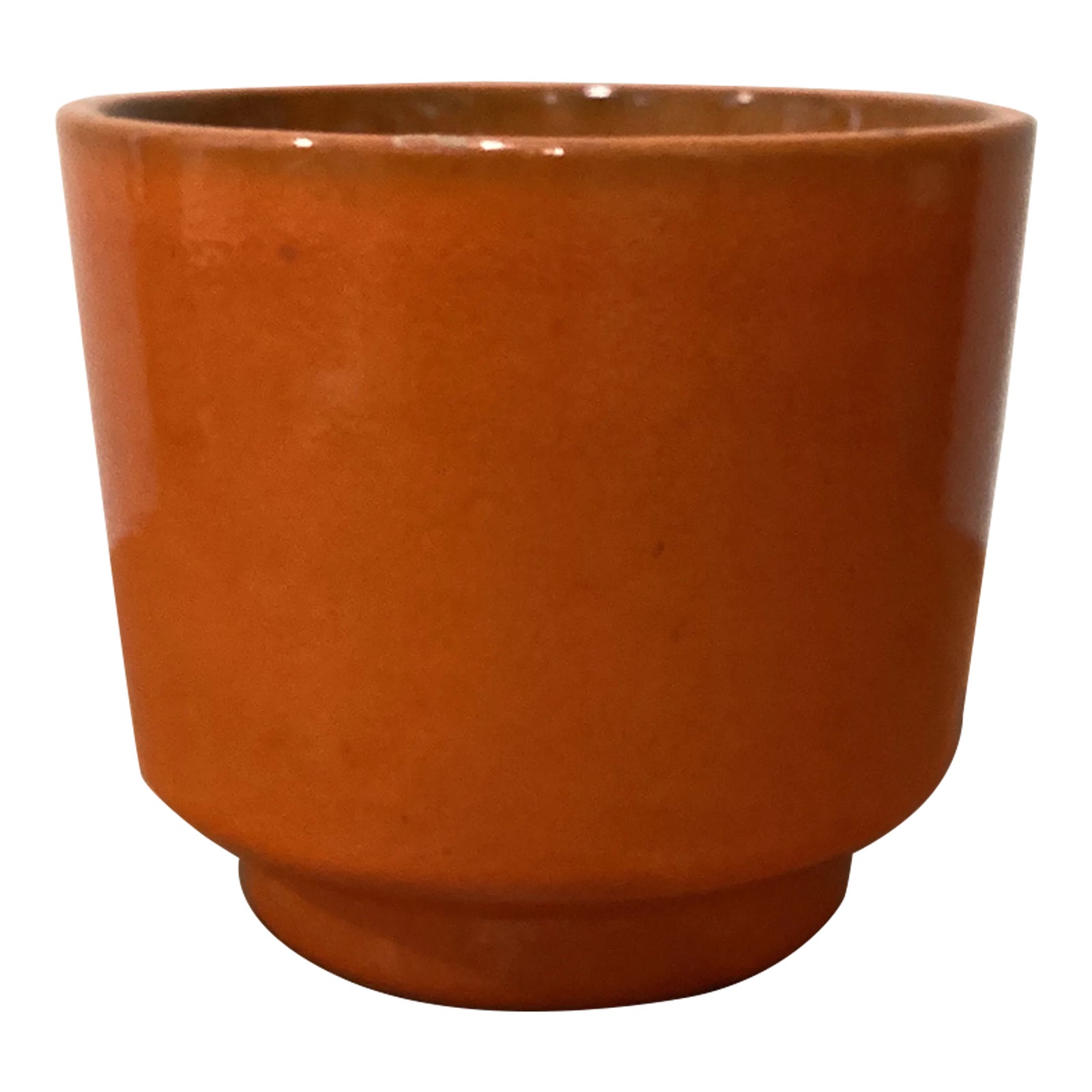 Mid 20th Century West German Orange Glazed Terracotta Planting Pot ...