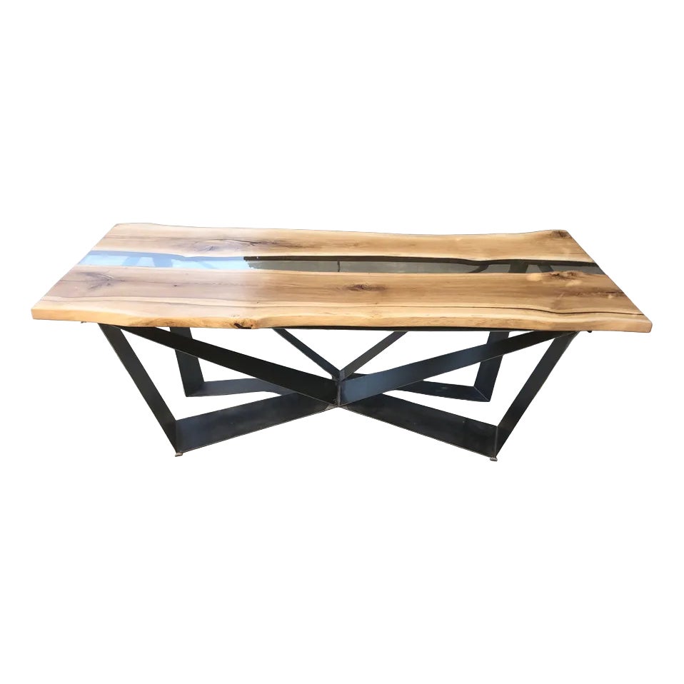 Impero Table in Oak and Resin by Andrea Toffanin for Hood - Back ...