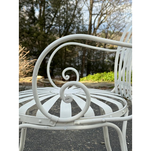 Vintage Iron Francois Carre Style Starburst Pinwheel Chairs by Unopiù ...