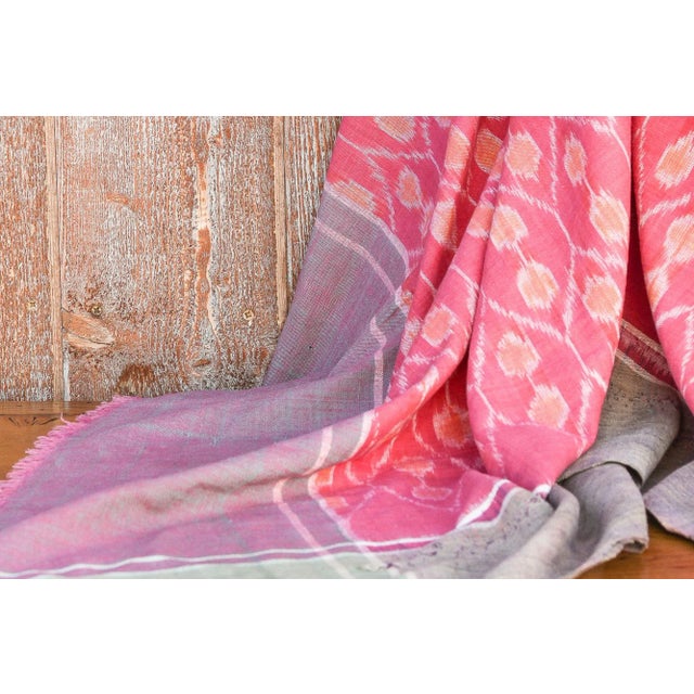 Vintage Niti Ikat Throw | Chairish