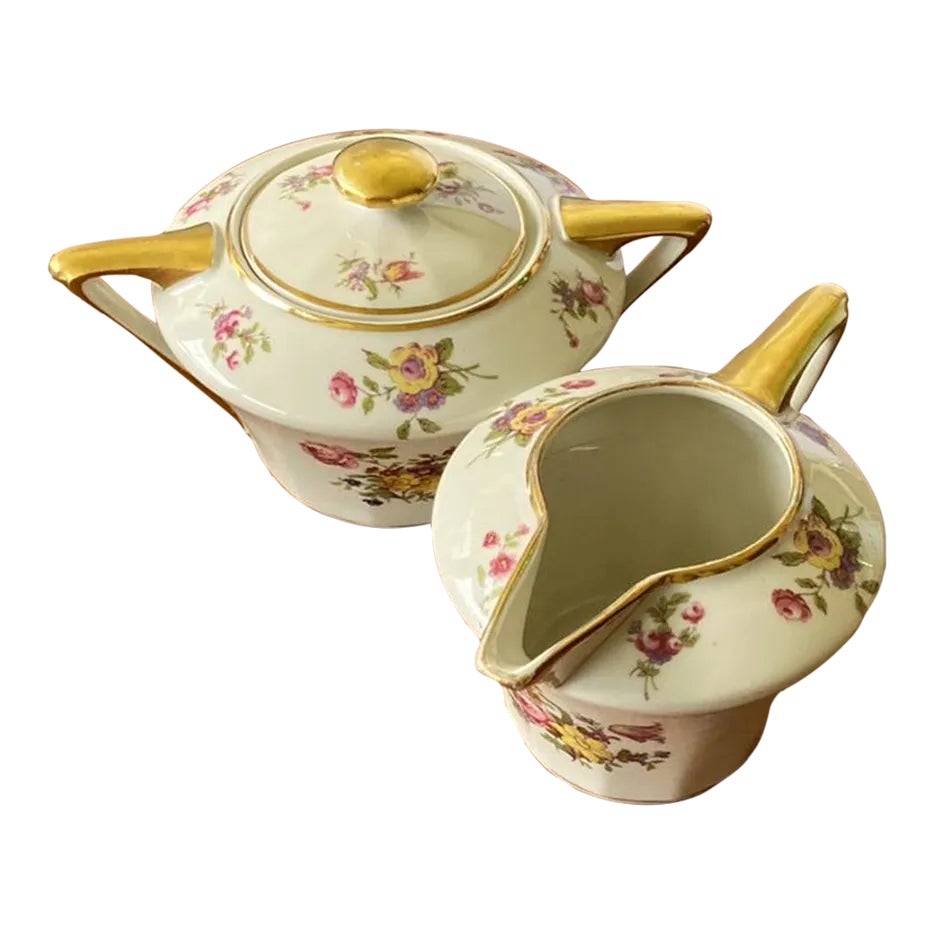 1950s Ch Field Haviland / Limoges Finest French Ivory China Roses Cream ...