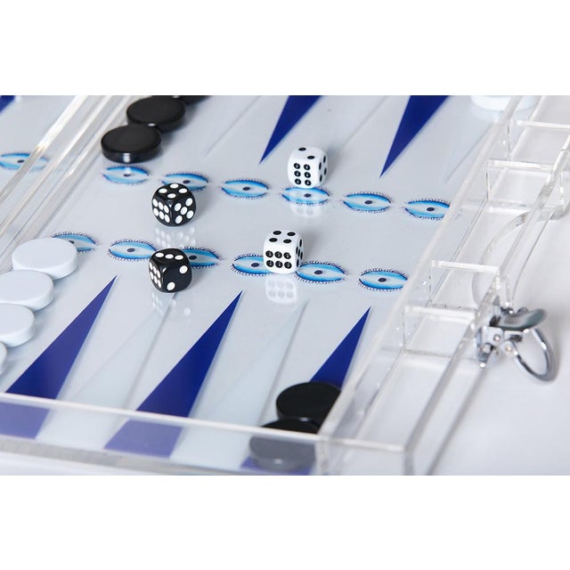 Casacarta Lacquered Backgammon Set - Evil Eye | Chairish