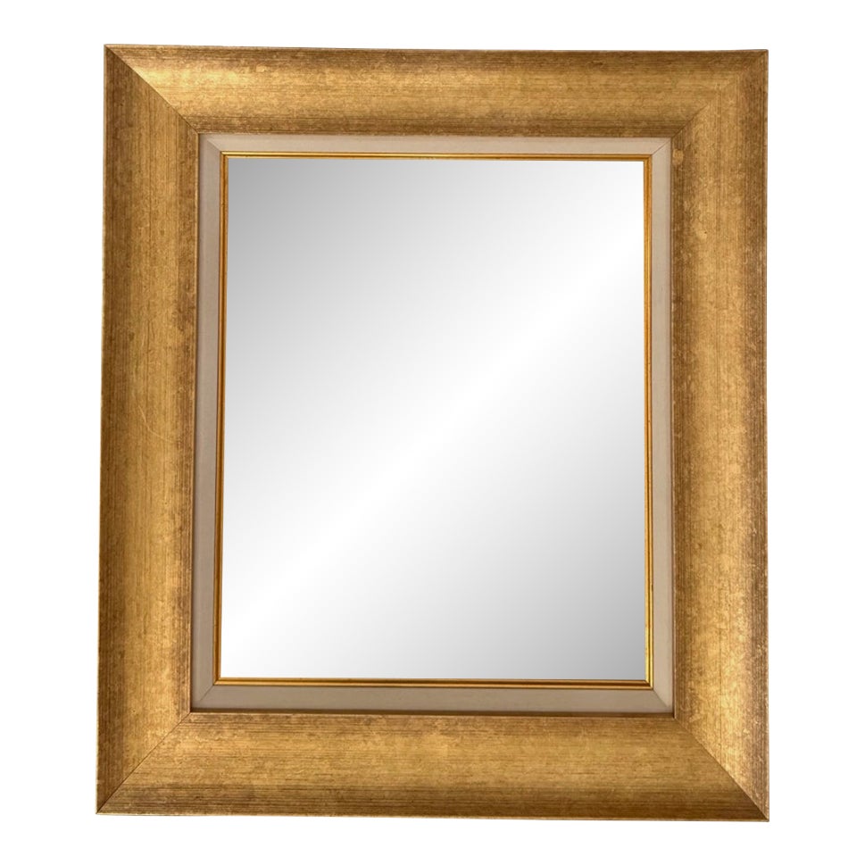 Circa 1990 Custom Traditional Gilt Wood and Linen Art Frame Repurposed ...