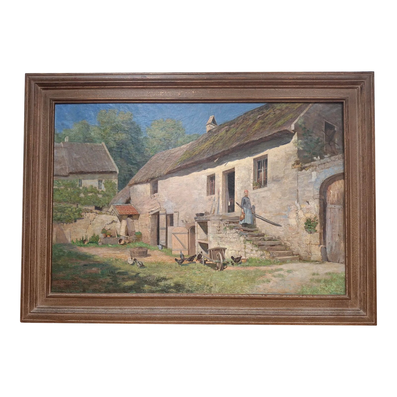 Edwin A. Turner (1854-1899) Large Scale 19th Century European Farm ...