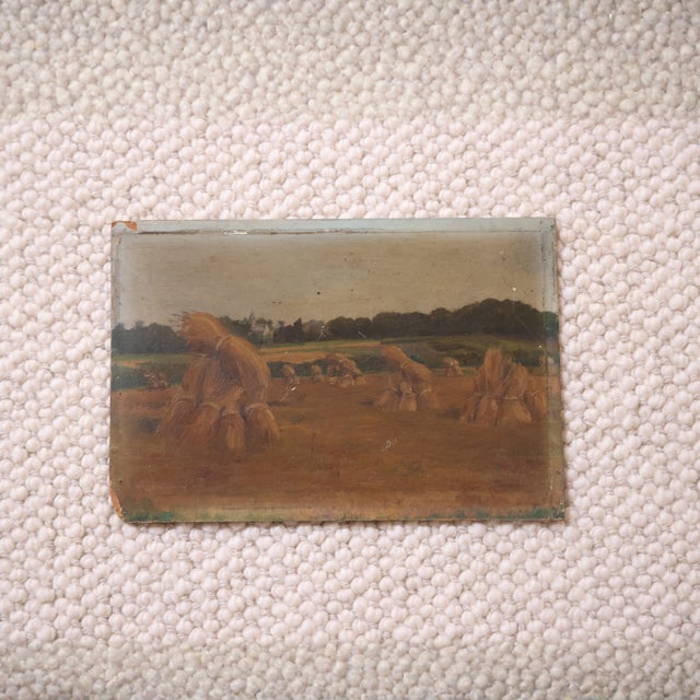 20th Century French Wheat Field Painting | Chairish