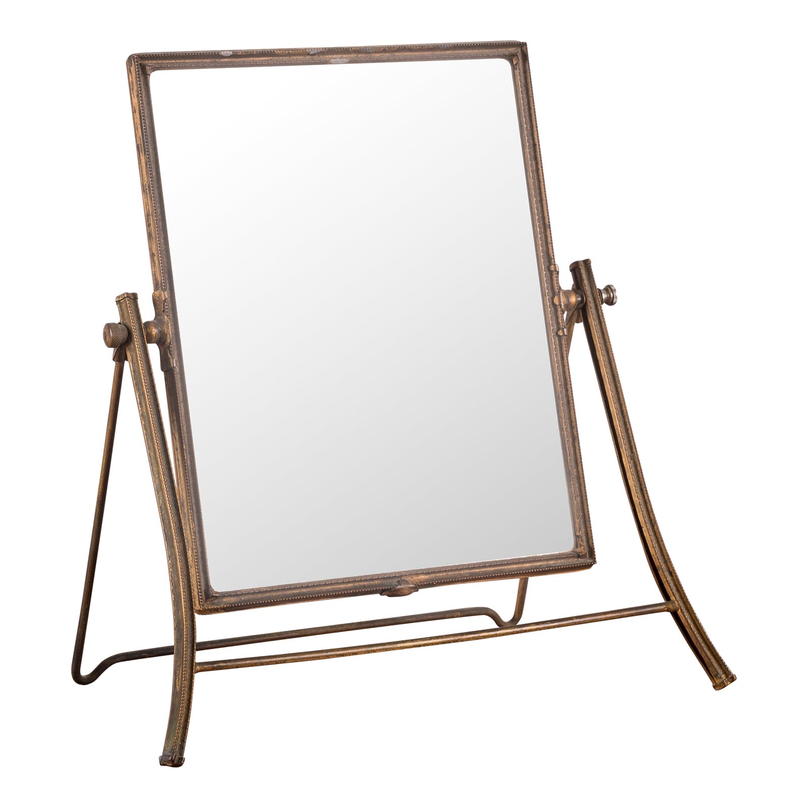 Victorian Brass Optician’s Mirror | Chairish