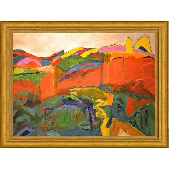1960s "Landscape 701" Fauvist Landscape Oil Painting by Joanne Fleming ...