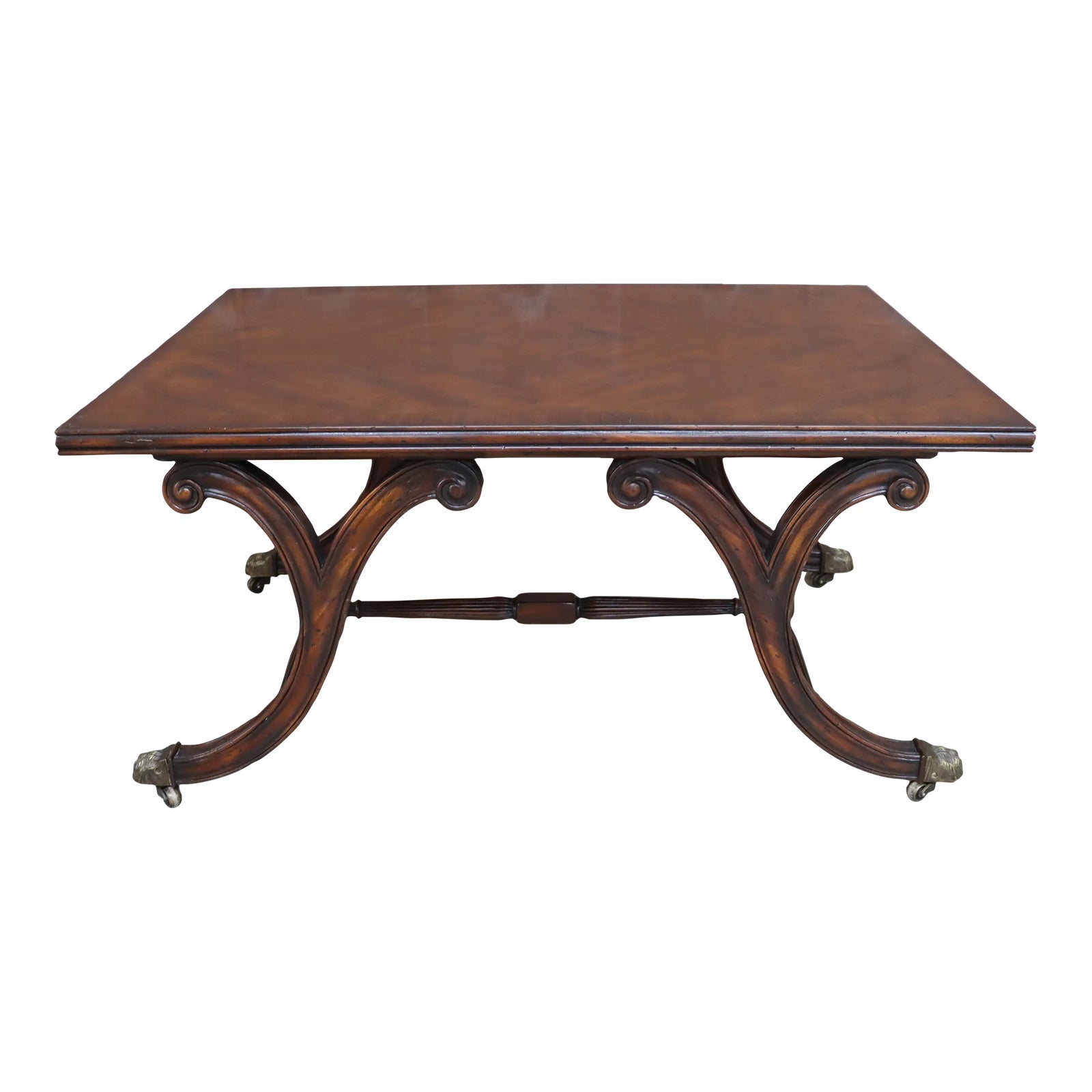 Lyre Base Coffee Table | Chairish