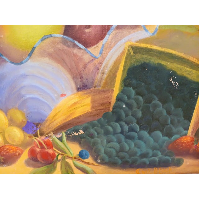 Vintage, Oil on Canvas, Still Life, Signed Carl Block, 1953, Framed ...