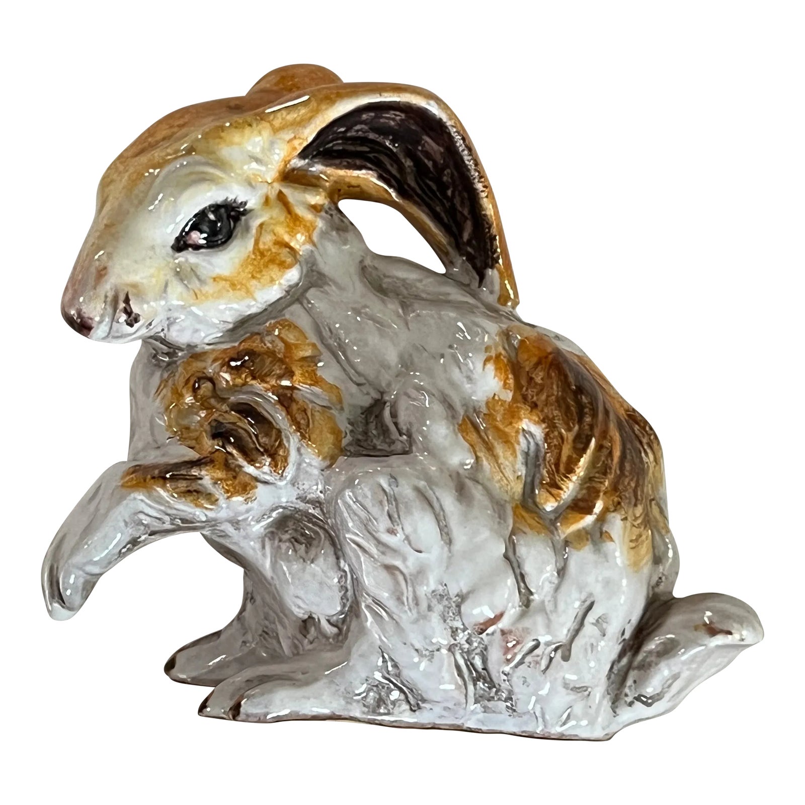 Circa 1960 Italian Bunny Rabbit Figurine | Chairish