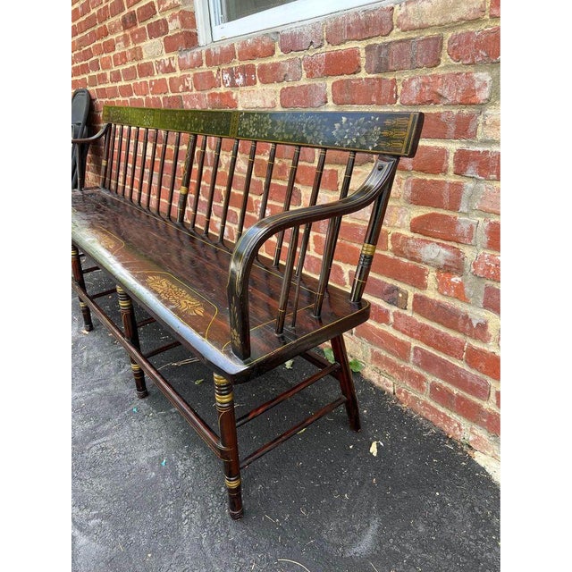 Early 20th Century Antique Early American Style Spindle Back Deacons ...