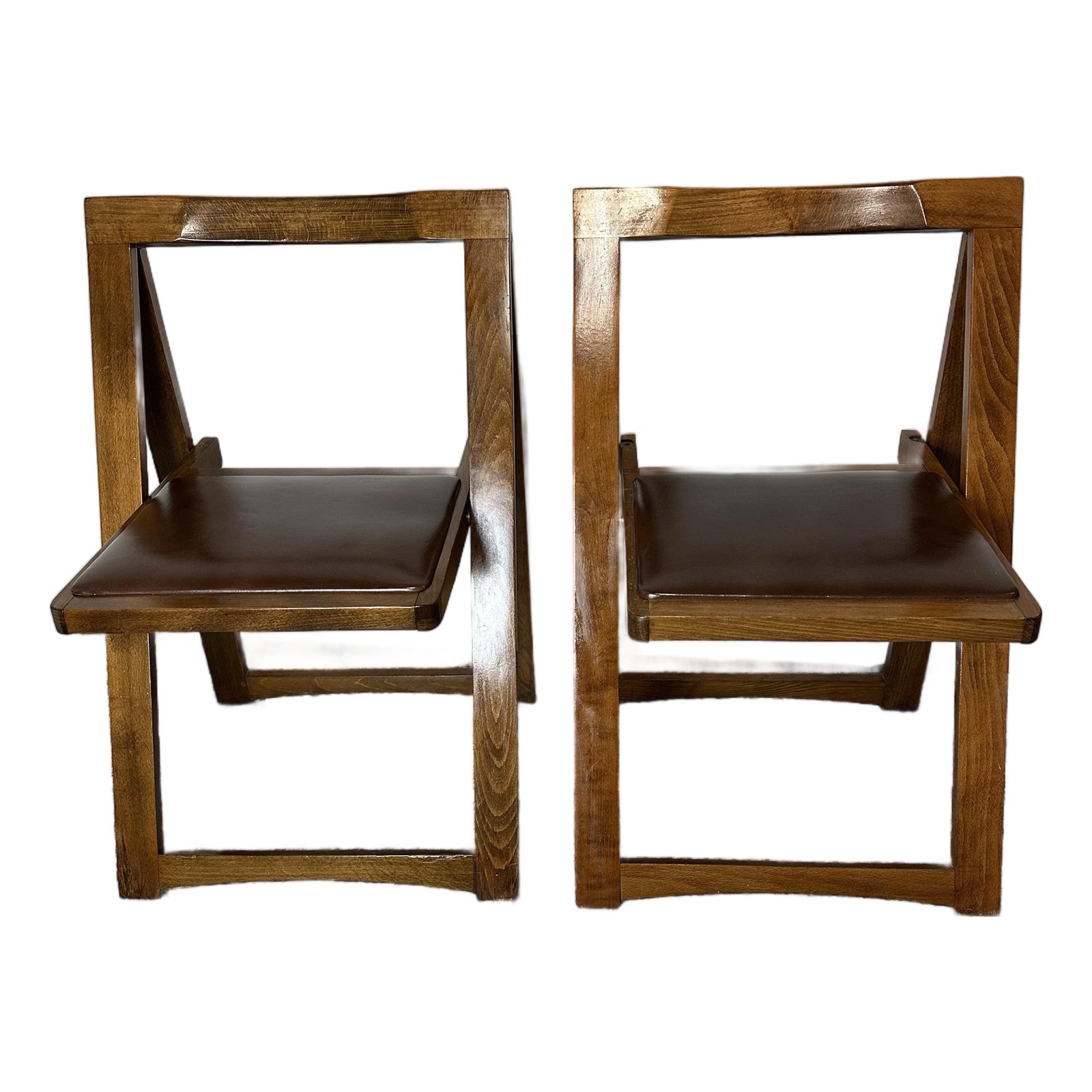 Pair of 1960s MCM Aldo Jacober for Bazzani Style Trieste Model Folding ...
