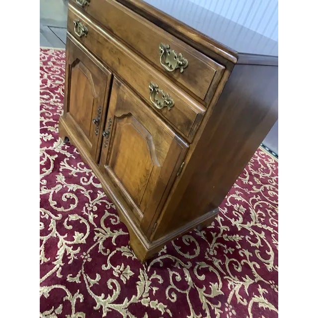 1990s Temple Stuart Colonial Modern Dinette Cabinet Rockport | Chairish