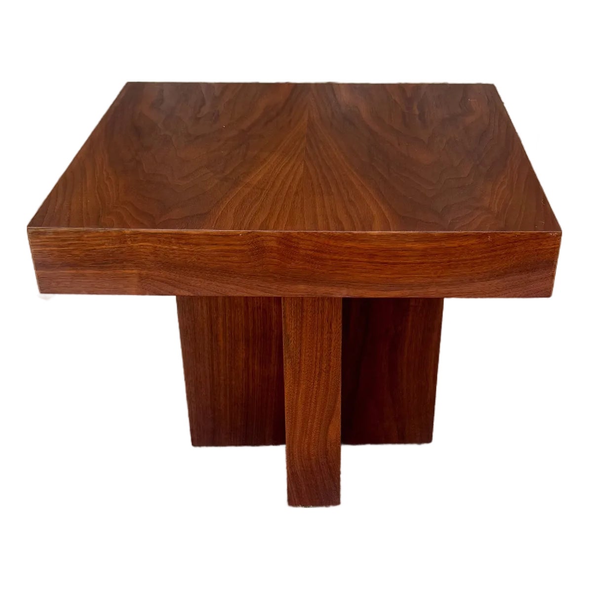 Vintage Mid Century Walnut Side Table Attributed to Milo Baughman ...