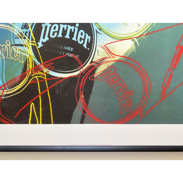 Andy Warhol Estate Vintage 1990 Lithograph Print Framed Large Pop Art Poster " Three Perrier ...