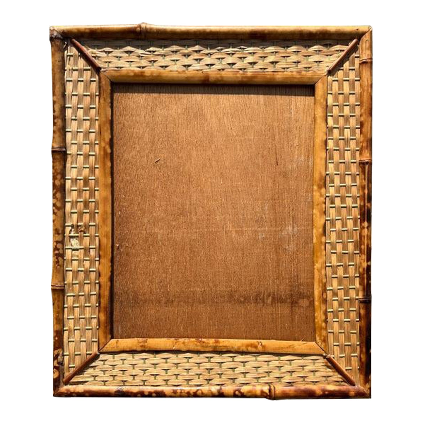 Mid 20th Century Tortoise Shell Motif Tiger Wood or Scorched Bamboo ...