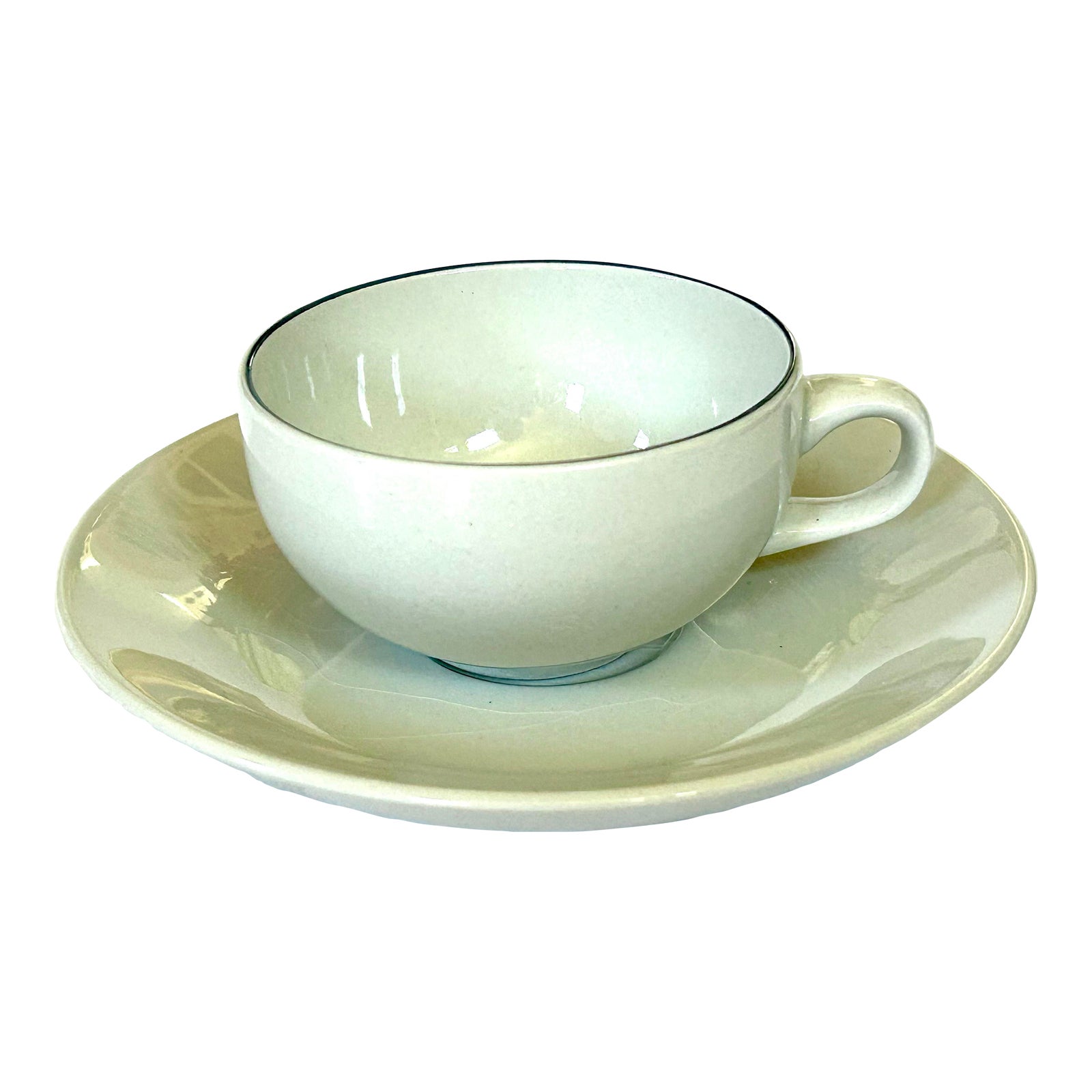 Royal Copenhagen Blue Line Demitasse Cup and Saucer | Chairish