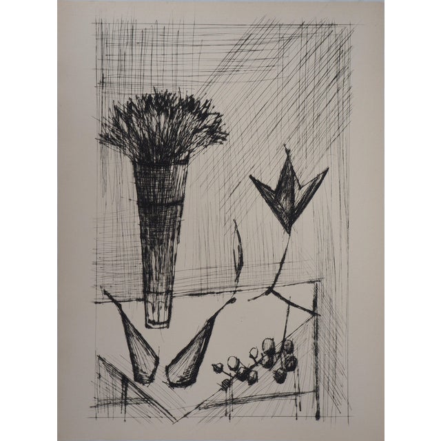 Bernard Buffet, Nature morte aux bouquet et aux fruits, Etching | Chairish