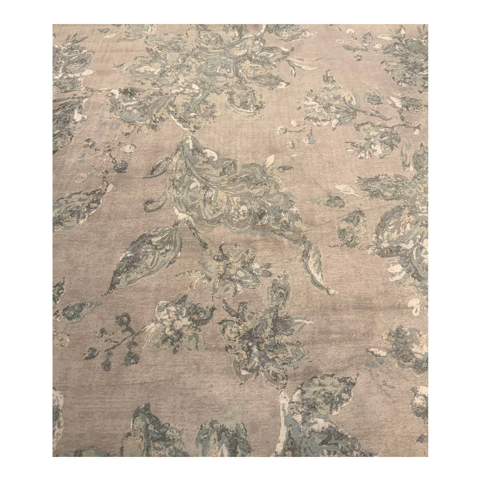 Morgan Fabrics: St. James Haze Blue and Gray Floral Fabric - 5 Yards ...