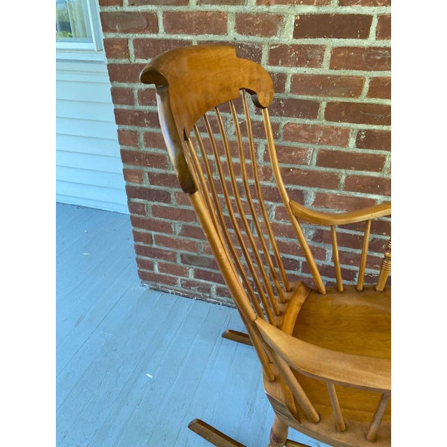 1970s Vintage Bent Brothers Maple Rocking Chair | Chairish