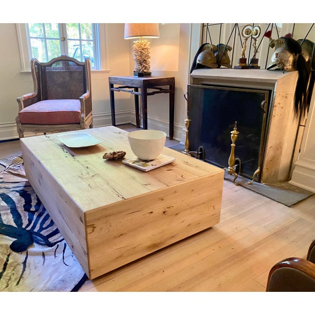 Modern Solid White Oak Handmade Center Table by Fortunata Design | Chairish