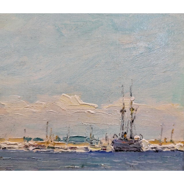 Frank Coburn - 1920s Los Angeles Harbor Scene - Impressionist Oil ...