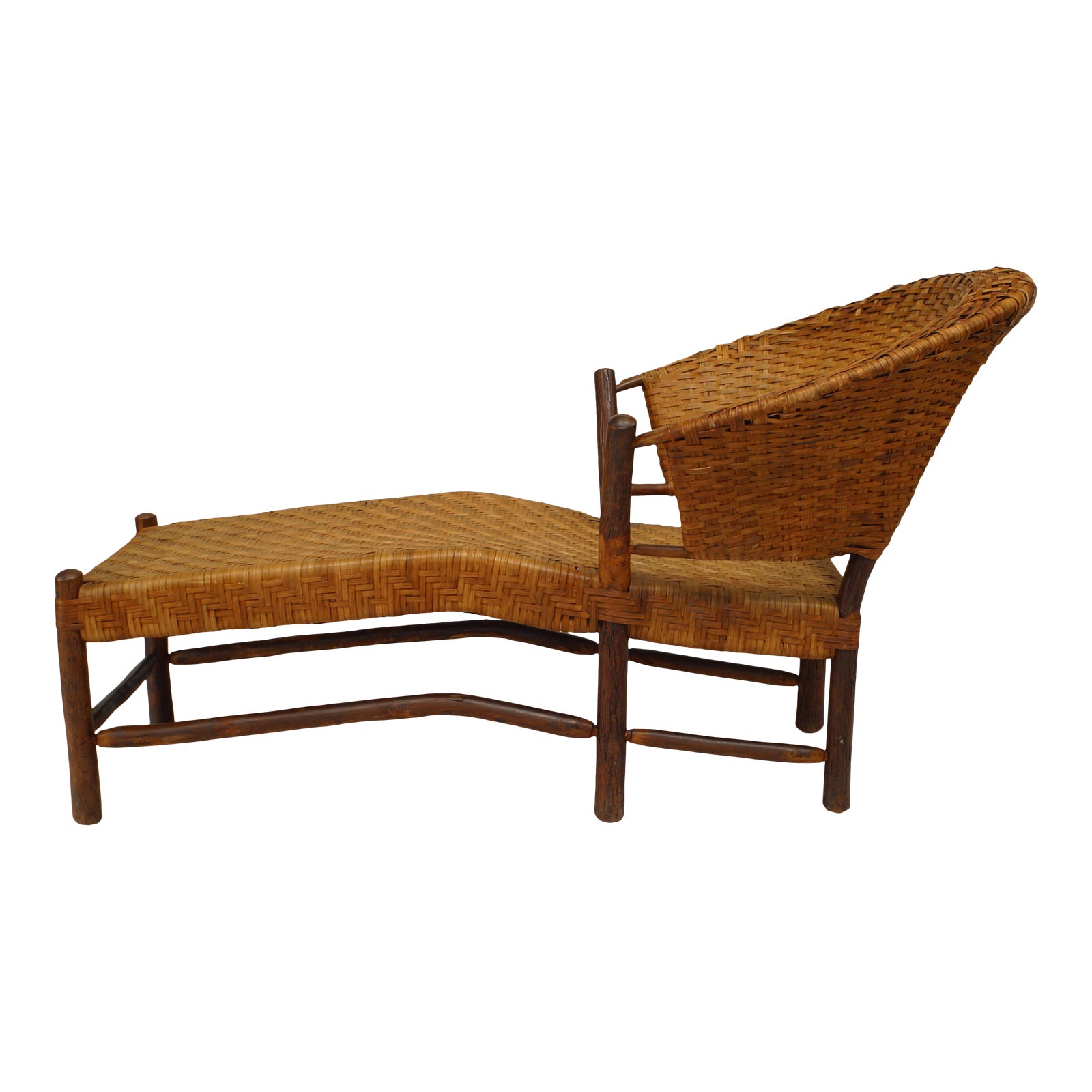 American Rustic Old Hickory Chaise Lounge | Chairish