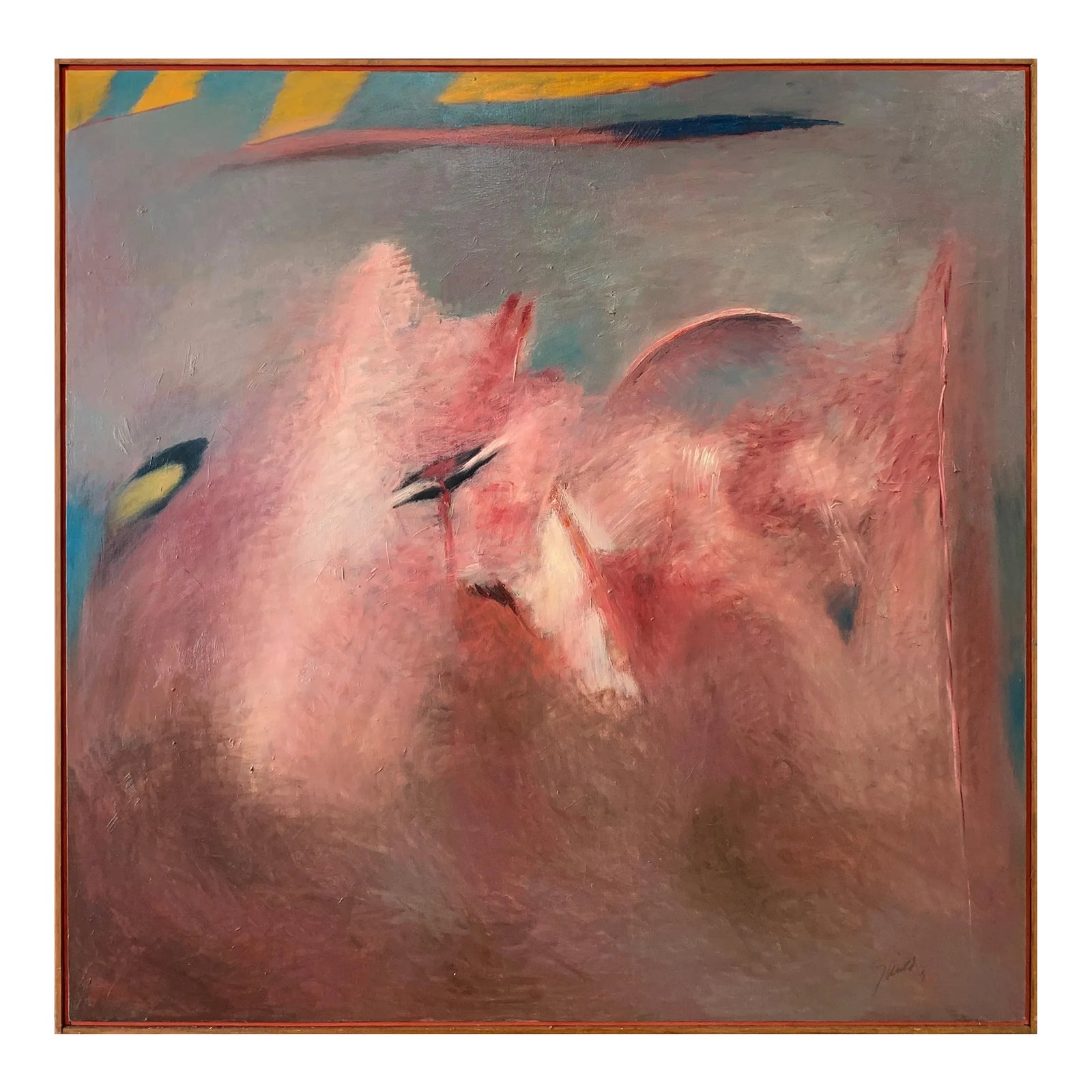 1994 Mixed Media Abstract Painting "Visitation" | Chairish
