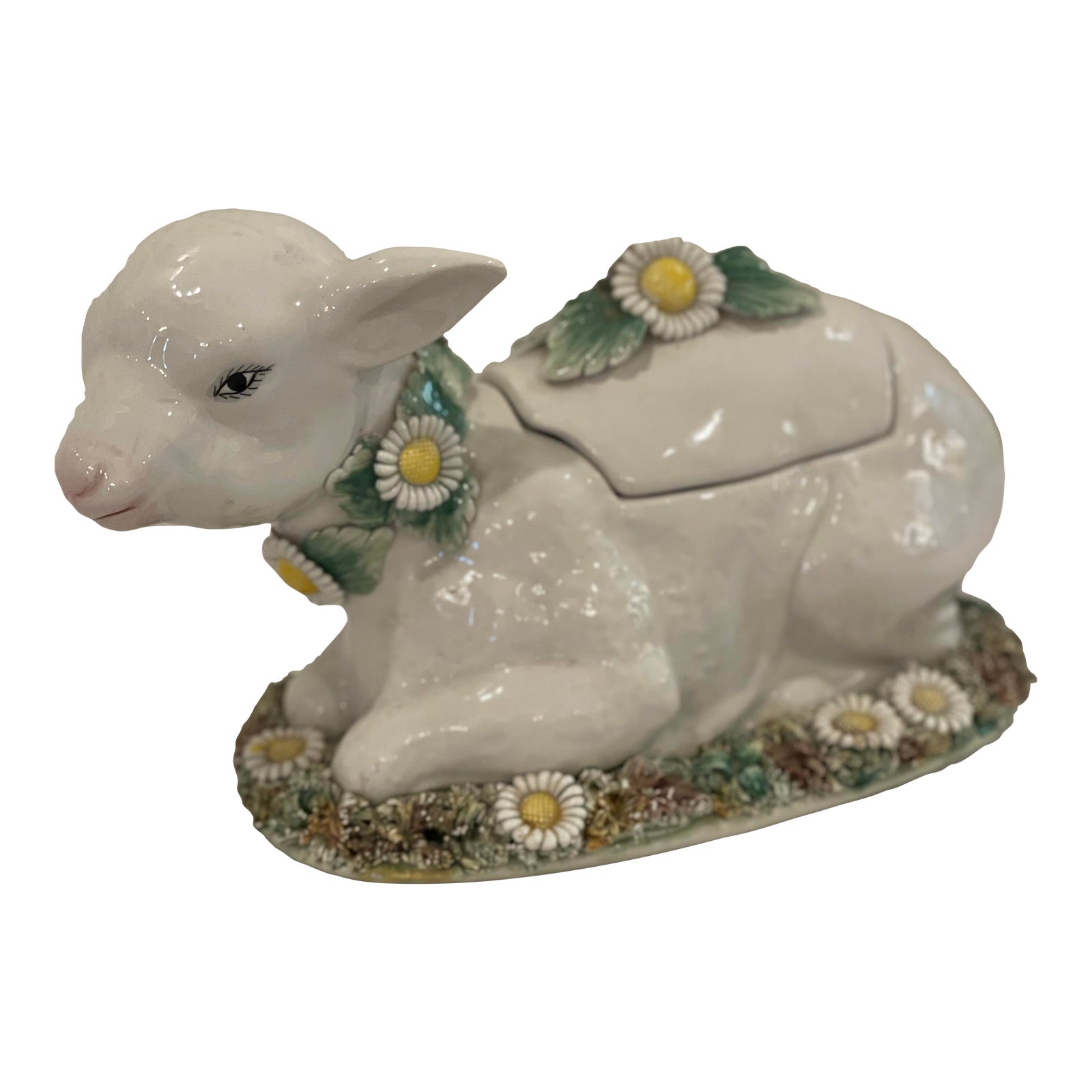 Mid 20th Century Vintage Italian Ceramic Lamb Tureen | Chairish