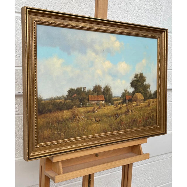 James Wright, Farm Scene with Haystacks in the English Countryside by ...