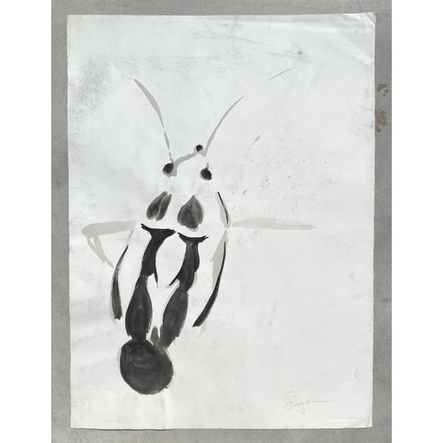 1980s Richard Snyder Modern Insect Painting | Chairish
