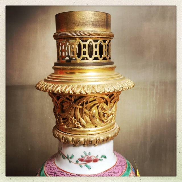 Chinese Export Porcelain Lamp Base | Chairish