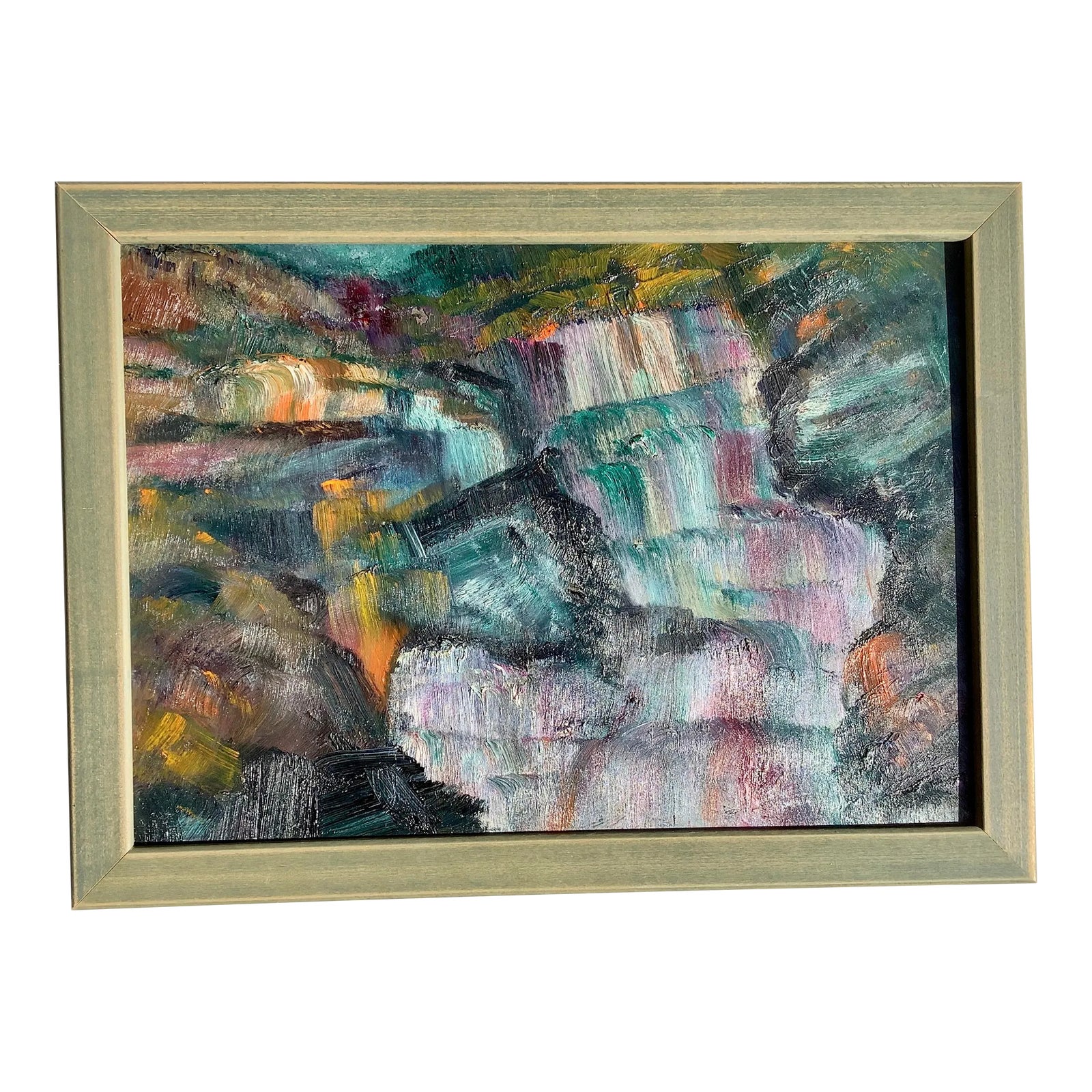 1950s Abstract Expressionist Oil Painting | Chairish