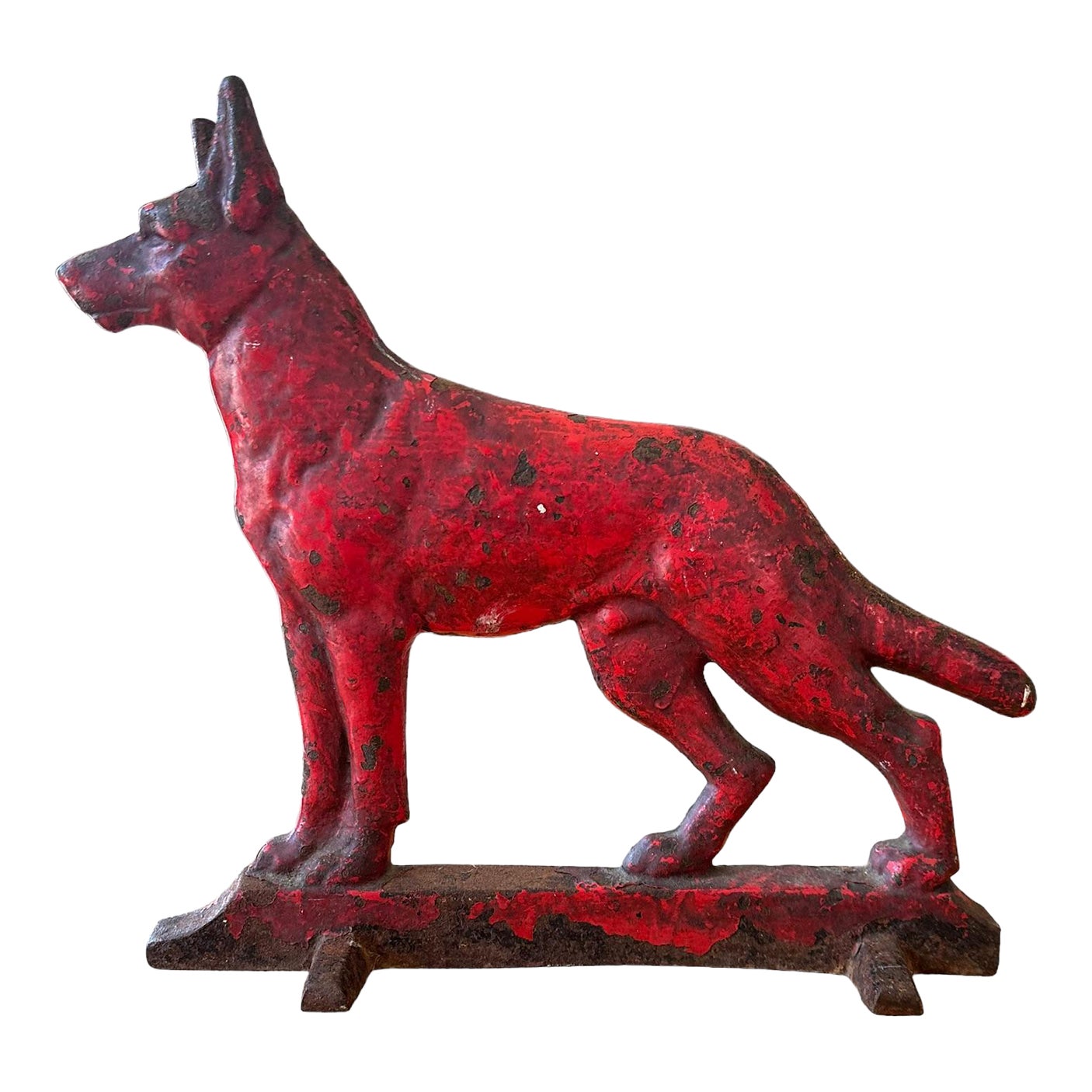 Vintage Cast Iron German Shepard Doorstop - Originally From the ...