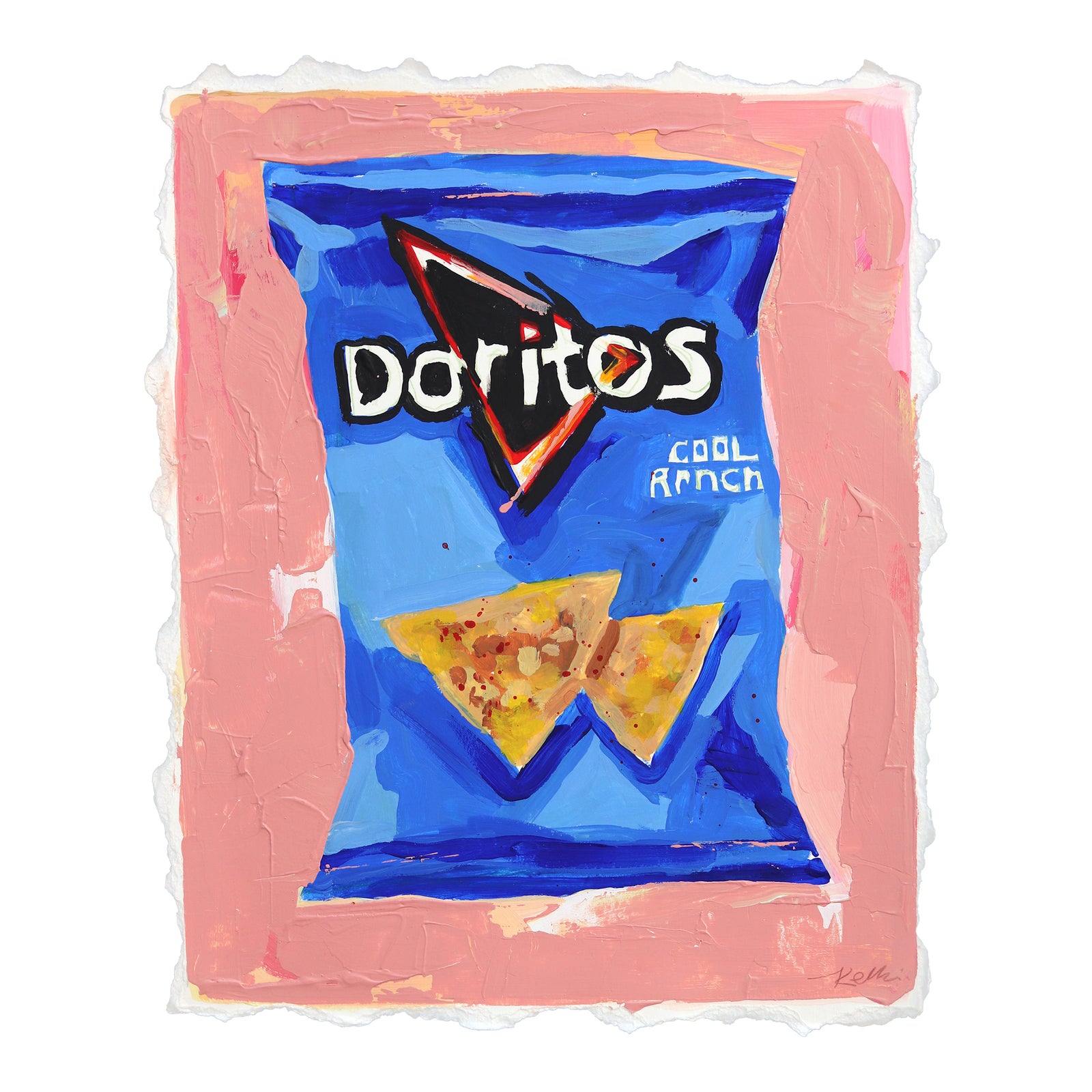 Favorite Snack - Abstract Vibrant Playful Doritos Still Life Painting ...