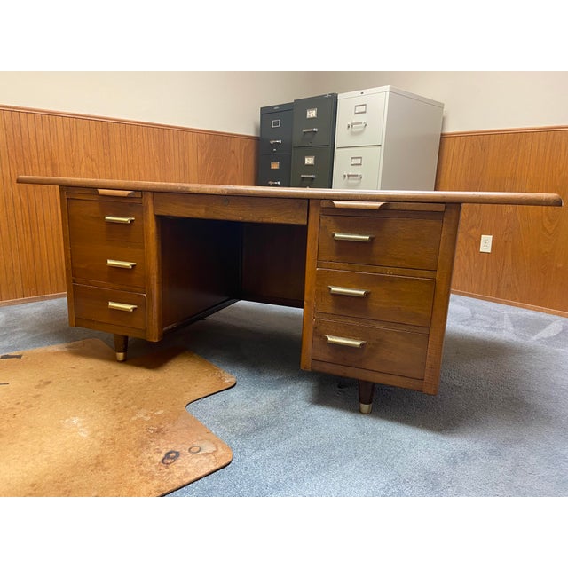 Vintage Mid-Century Modern Jasper Jofco Executive Desk | Chairish