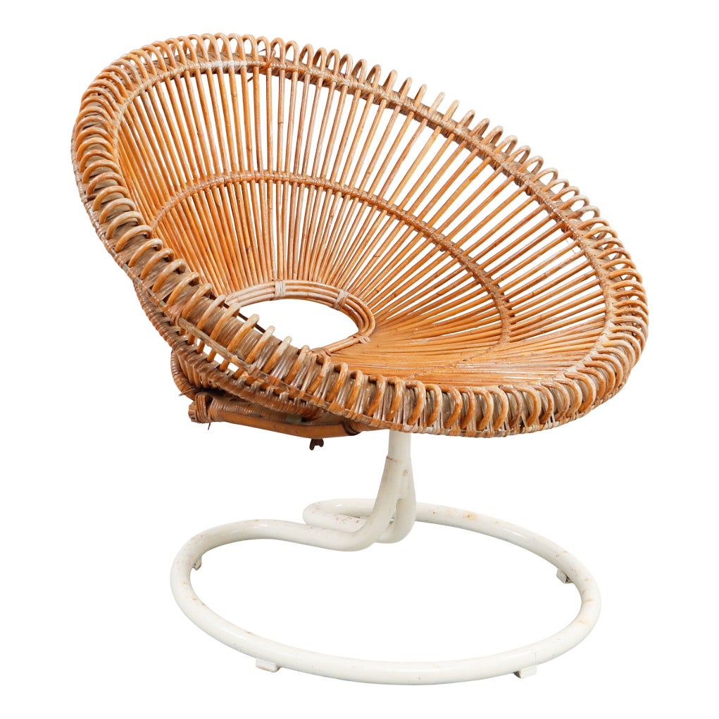 Rondo Chair in Rattan from Göte Möbler Nässjö AB, 1960s | Chairish