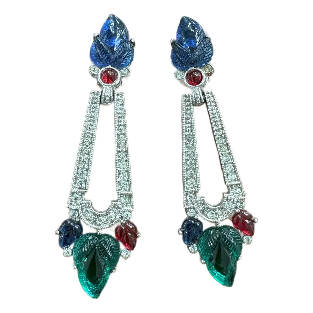 1980s Vintage Givenchy Tutti Frutti Earclips, A Pair | Chairish