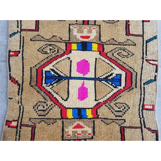 1950s Colorful Nomadic Wool Rug | Chairish