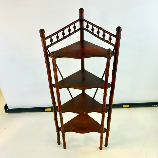 1940s Vintage Coastal British Colonial Stick & Ball Bamboo Corner ...